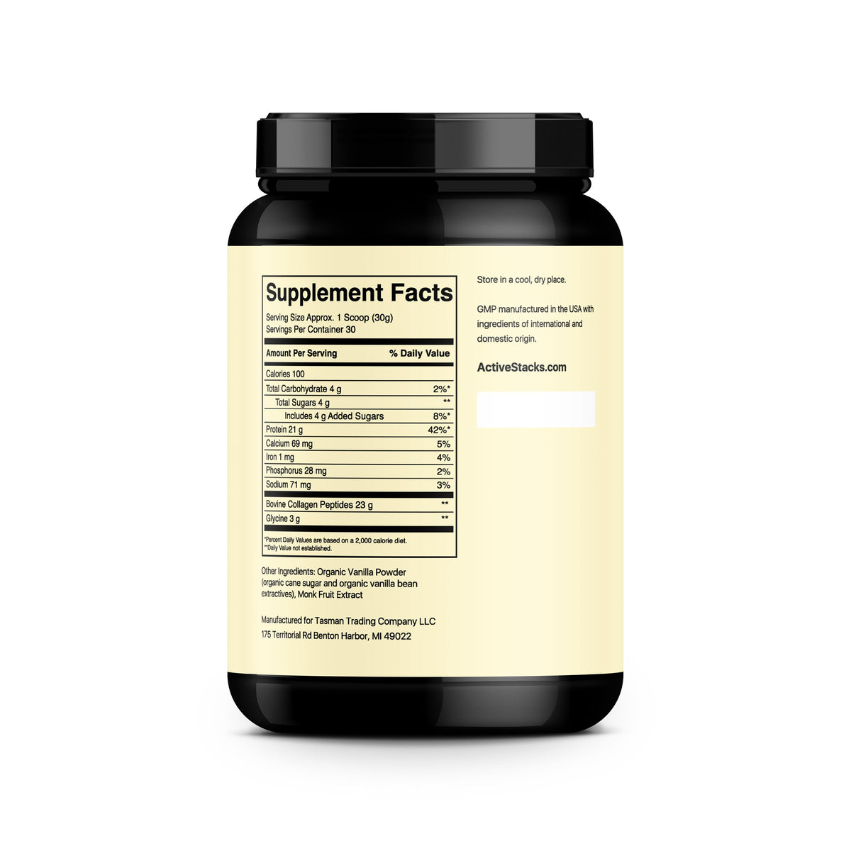 Active Stacks Collagen Peptides - Vanilla 2lb
